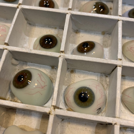 Antique glass eye - cristal ball