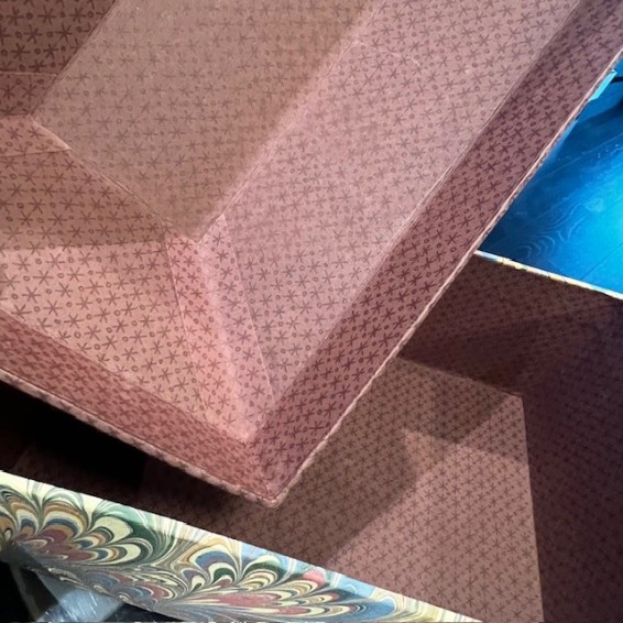 Marbled paper storage box from Maison Merci Louis