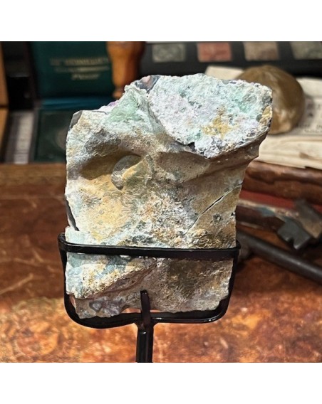 Amethyst fragment on a stand